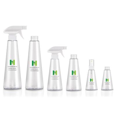 China 400ML 200ML Plastic Spray Bottles 60ML Environment Friendly PET For Beauty Care for sale