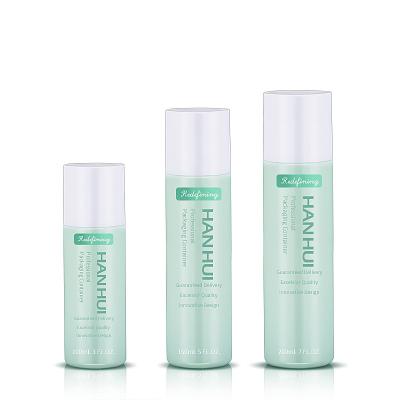 China 100ml 150ml 200ml PET Plastic Toner Bottles with White Screw Cap for Cosmetic Packaging for sale