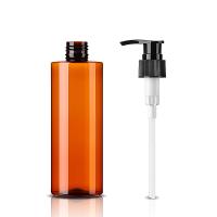 China Safety Custom Color 250ML Cylinder Plastic Shampoo Bottles With Press Pump for sale