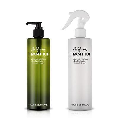 China PET PCR Plastic Shampoo Bottles 400ML Custom Made For Hair Conditioner for sale