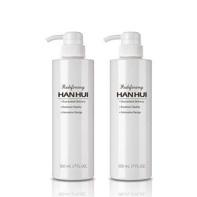China White 500ml PET Hair Conditioner Bottle with Pump Eco Plastic Packaging for sale