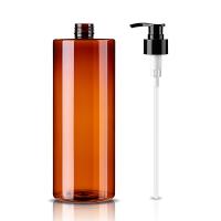 China Custom Logo Large Capacity Plastic Shampoo Bottles With Dispenser for sale