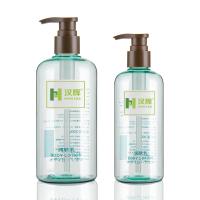 China Skin Friendly PET Plastic Shampoo Bottles 300ML 500ML with Lotion Pump for Hair Conditioner for sale