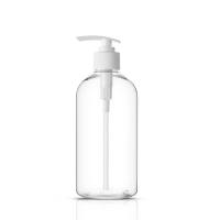 China Clear PET Non Leakage Shampoo Bottles 500ml 28/410 Round Plastic Packaging for Washroom for sale