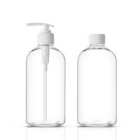 China Clear PET Non Leakage Shampoo Bottles 500ml 28/410 Round Plastic Packaging for Washroom for sale