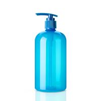 China Non Spill Reusable Plastic Shampoo Bottles Round 500ML Color Customized for sale