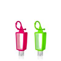 China 30ml 1oz Empty Clear PET Plastic Bottles with Flip Cap for Hand Sanitizer Soap for sale