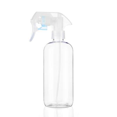 China Boston Round 10 OZ Plastic Spray Bottles Water Containers 300ml With Trigger Spray for sale