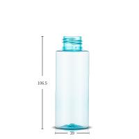 China Cylinder Plastic Cosmetic Bottles 3 OZ 90ML For Makeup Remover for sale