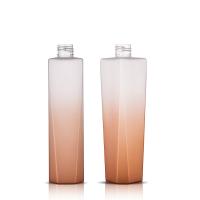 China Square 10 OZ 300ml Plastic Pump Bottles With Gold Collar Pump for sale