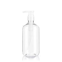 China 520ml Clear PET Empty Bottle with Transparent Pump Dispenser 28/410 for sale