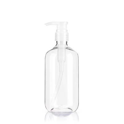 China 520ml Clear PET Empty Bottle with Transparent Pump Dispenser 28/410 for sale