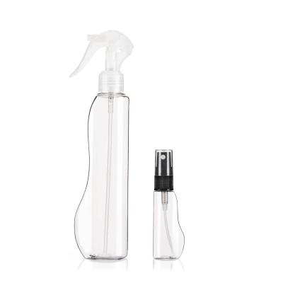 China 220ML 30ML Plastic Spray Bottles Custom Mold Transparent PCR PET Spray Bottle for sale