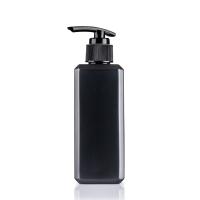 China PET Plastic Shampoo Bottles 240ml 8 OZ Square Empty Lotion Bottles with Pump for sale
