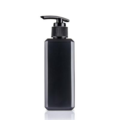 China PET Plastic Shampoo Bottles 240ml 8 OZ Square Empty Lotion Bottles with Pump for sale