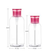 China Round Shoulder Clear Plastic Cosmetic Bottles 250ML 500ML For Cleansing Water for sale