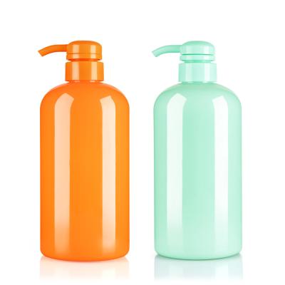 China Opaque Color 600ml 20oz PET Plastic Shampoo Pump Bottles Empty for Conditioner for sale