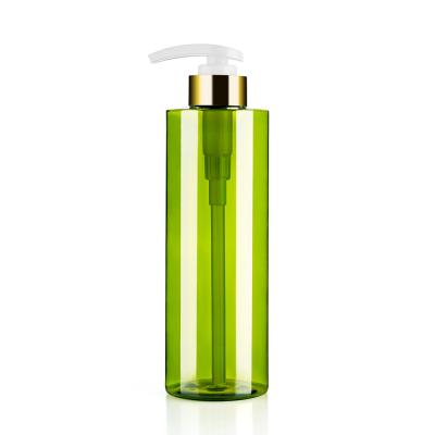 China OEM 550ml PET Shampoo Bottles with Dispenser Round Hair Care Containers Custom Logo for sale