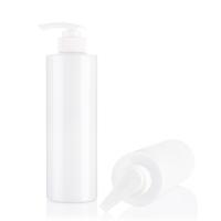China 500ml PET Plastic Shampoo Bottle with Pump White Flat Shoulder 32/410 Neck for sale