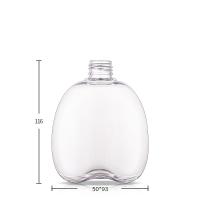 China Recycled PCR PET Transparent Soap Bottle 10 OZ 300ml Hand Soap Dispenser Pump for sale