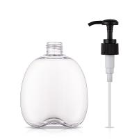 China Recycled PCR PET Transparent Soap Bottle 10 OZ 300ml Hand Soap Dispenser Pump for sale