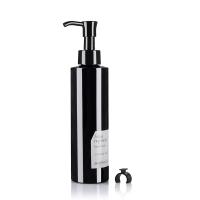 China PET Plastic Cosmetic Bottles 200ML Black Free Sample For Cleansing Oil for sale