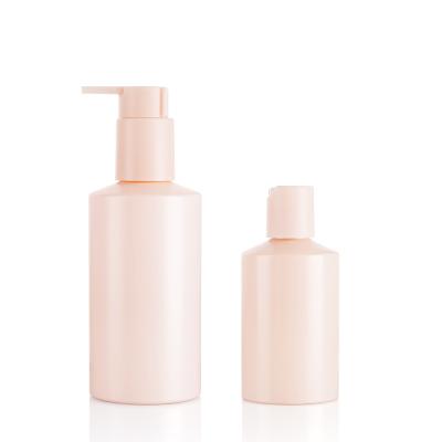 China 100ML 200ML Sustainable PET Cosmetic Bottles Pink for Body Lotion for sale