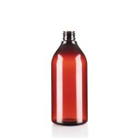 China 400ML Amber Plastic Pump Bottles For Shampoo High End Healthy Material for sale