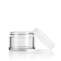 China Heavy Wall Crystal Plastic Cosmetic Bottles And Jars Set Various Capacity for sale