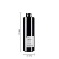 China PET Plastic Cosmetic Bottles 200ML Black Free Sample For Cleansing Oil for sale