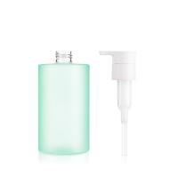 China Cylindrical Plastic Shampoo Bottles 350ML  Matte Oil Painting Empty Pump Bottles for sale