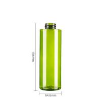 China OEM 550ml PET Shampoo Bottles with Dispenser Round Hair Care Containers Custom Logo for sale