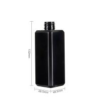 China PET Plastic Shampoo Bottles 240ml 8 OZ Square Empty Lotion Bottles with Pump for sale