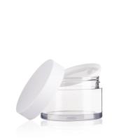 China 50ml Heavy Wall Crystal PET Plastic Jars for Cosmetic Facial Mask Packaging for sale
