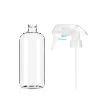 China Boston Round 10 OZ Plastic Spray Bottles Water Containers 300ml With Trigger Spray for sale