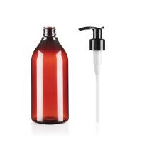 China 400ML Amber Plastic Pump Bottles For Shampoo High End Healthy Material for sale