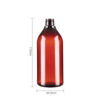 China 400ML Amber Plastic Pump Bottles For Shampoo High End Healthy Material for sale