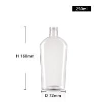 China Glossy 250ML Sustainable PET Shampoo Bottle With Disc Top Cap for sale