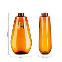 China OEM ODM Liquid Soap Bottles 520ML Unique Shape PCR PET Bottles With Lotion Pump for sale