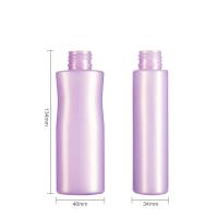 China 110ml PET Cleansing Oil Cosmetic Bottle with Clip Pump 24/410 Custom Color for sale