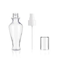 China Crystal 5 OZ Perfume Bottle 150ML Transparent Cosmetic Bottle With Mini Sprayer for sale