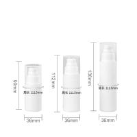 China Empty White Airless Pump Bottles Travel Size With Dust Cover Free Sample for sale