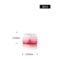 China PET PCR Plastic Cosmetic Bottles And Jar Set Round Shape Gradient Matte OEM for sale