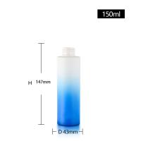 China PET PCR Plastic Cosmetic Bottles And Jar Set Round Shape Gradient Matte OEM for sale