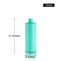 China 250ml PET Matte Finish Cylinder Hair Care Bottle with Pump 24/410 for sale