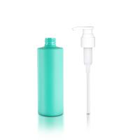 China 250ml PET Matte Finish Cylinder Hair Care Bottle with Pump 24/410 for sale