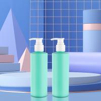 China 250ml PET Matte Finish Cylinder Hair Care Bottle with Pump 24/410 for sale