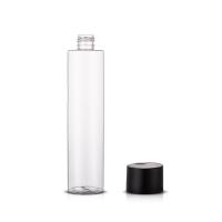 China PET Plastic Hair Care Containers 320ml Long Slim Round With Disc Cap for sale