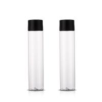 China PET Plastic Hair Care Containers 320ml Long Slim Round With Disc Cap for sale