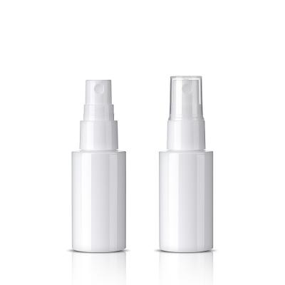 China 30ml PET Plastic Spray Bottle 1oz Fine Mist Travel Size Empty with Dust Cover for sale